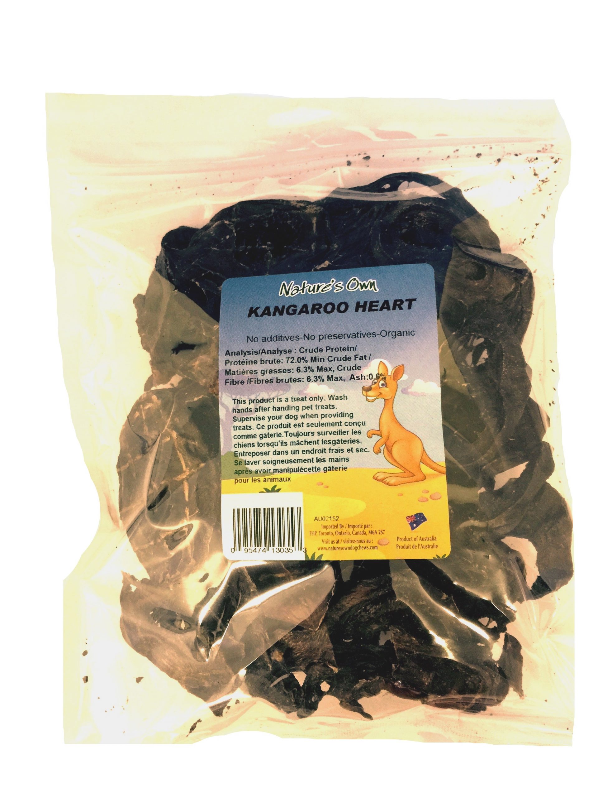 Kangaroo Heart Dog Chew (227g) - Nature`s Own Dog Chews
