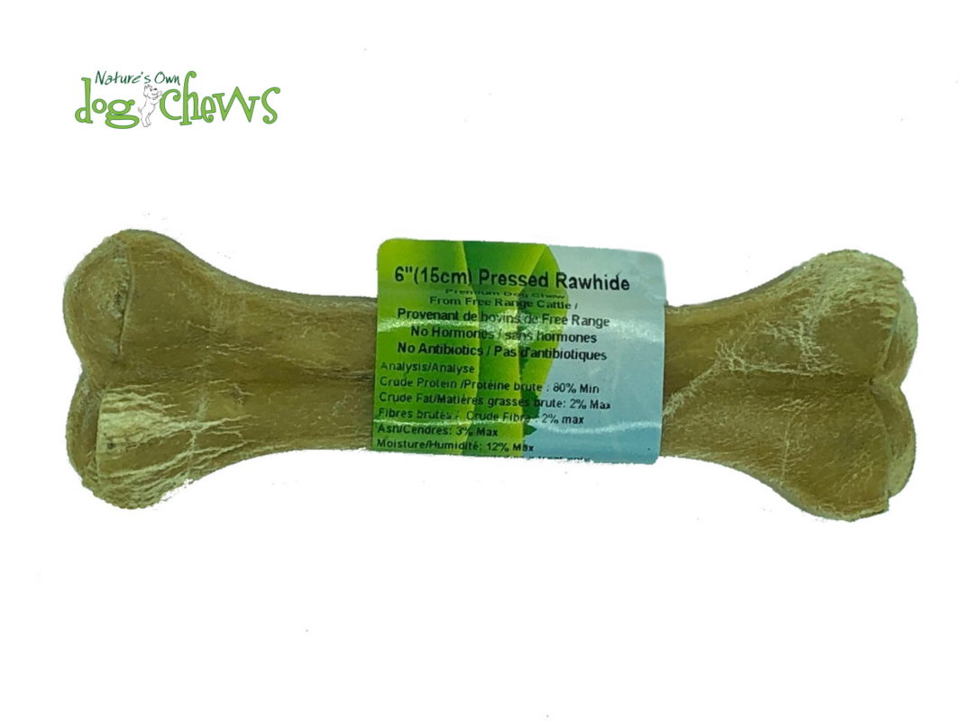 Pressed Rawhide Bone (6"/15cm) - Nature`s Own Dog Chews