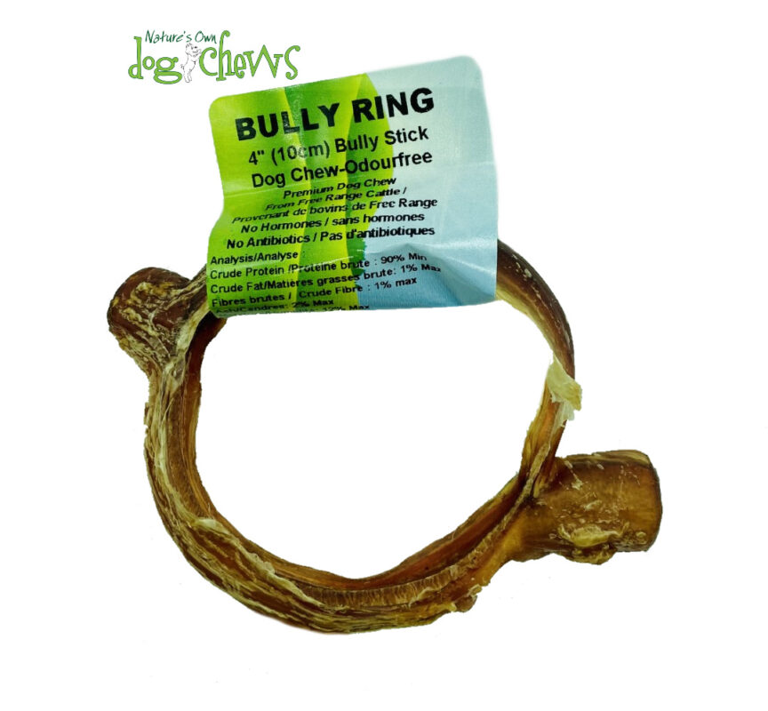 Odourfree Bully Stick Ring(4"/10cm) - Nature`s Own Dog Chews